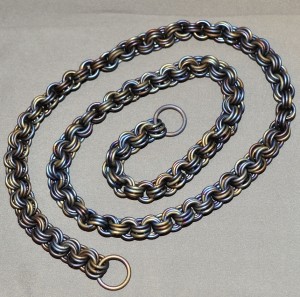 Flame-colored Titanium 3-in-3 Wallet Chain (1/4″)